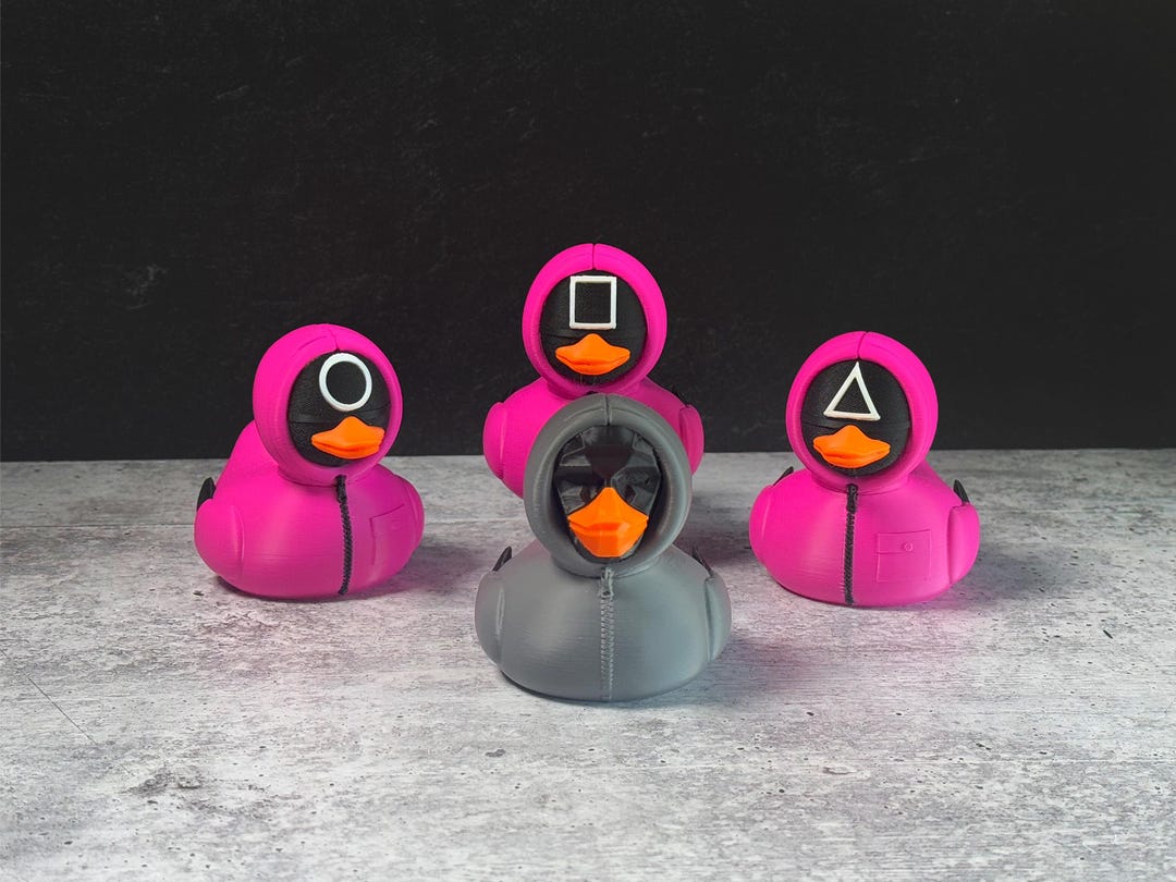 Squid Pink Guards and Front Man 3D Printed Ducks - Collectible, Fan Art ...