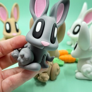 Bunny 3D Printed Figures - Articulated, Flexi, Fidget, Decoration - Etsy