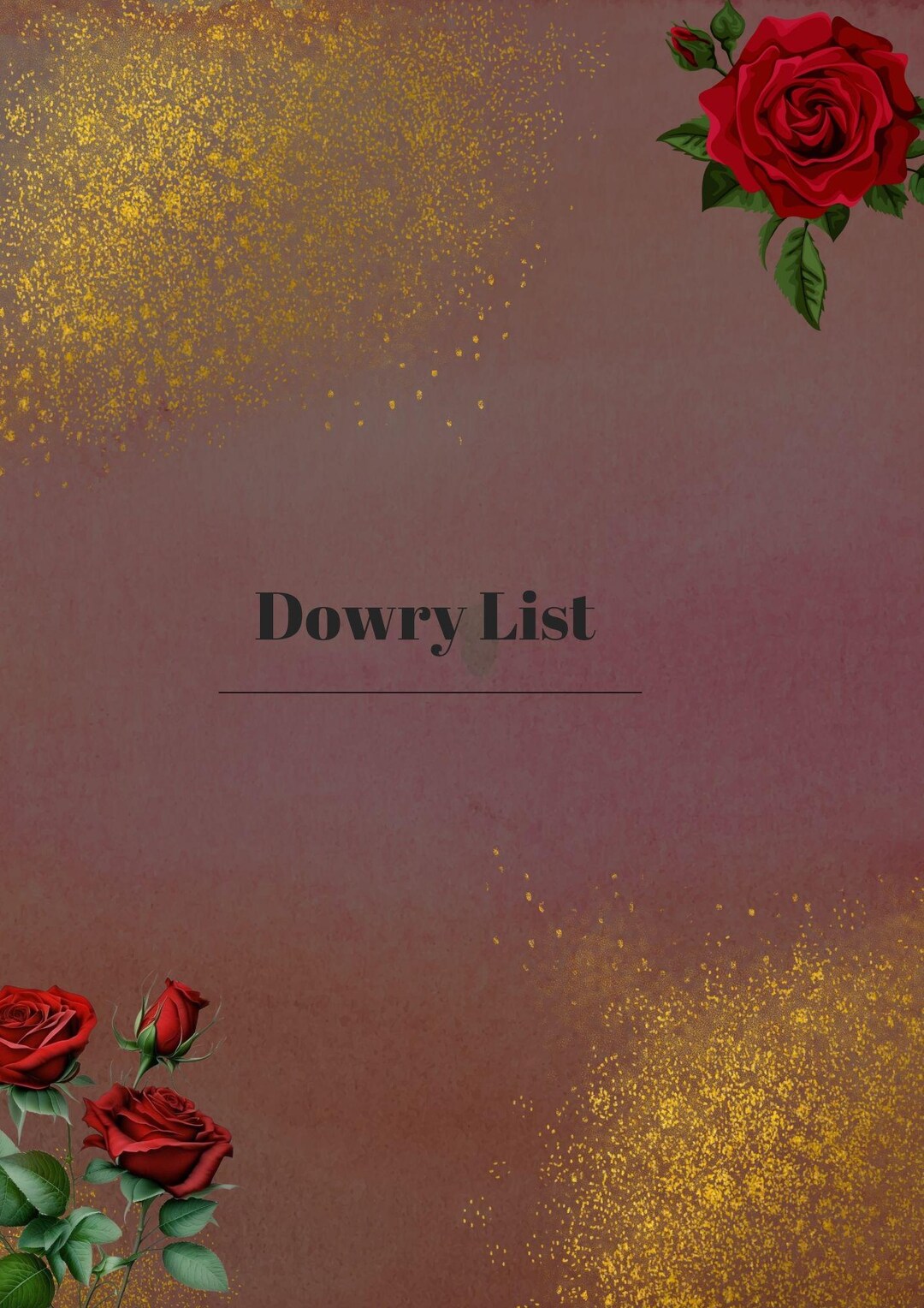 Bridal Dowry Planning Guide - Etsy