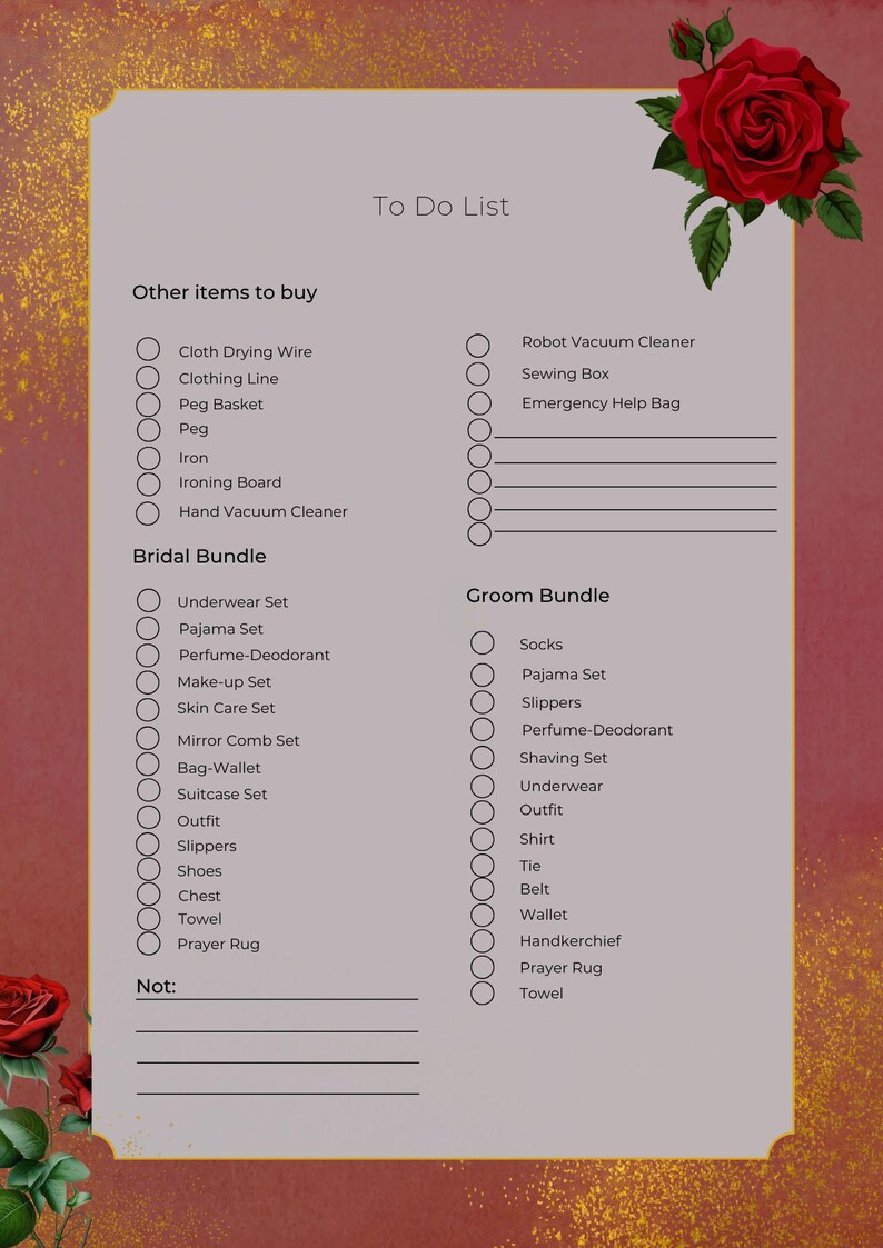 Bridal Dowry Planning Guide - Etsy