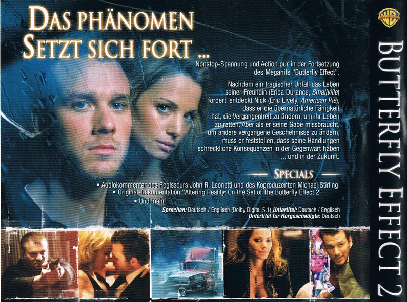 Butterfly Effect, 3 DVD, Edition, WB, Neuwertig, Zeitreise, Spannend ...