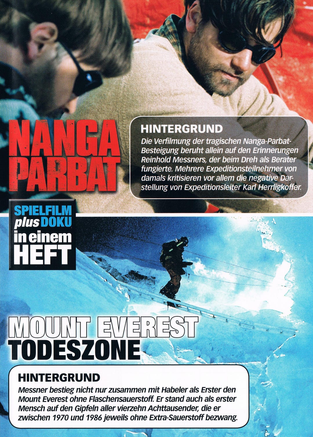 Mount Everest, 2 DVD, Todeszone, Nanga Parbat, Reinhold Messner, Flying ...