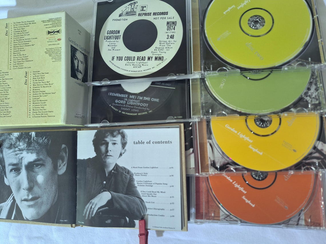 Gordon Lightfoot Songbook, 4 Cds, Previously Unissued Songs - Etsy