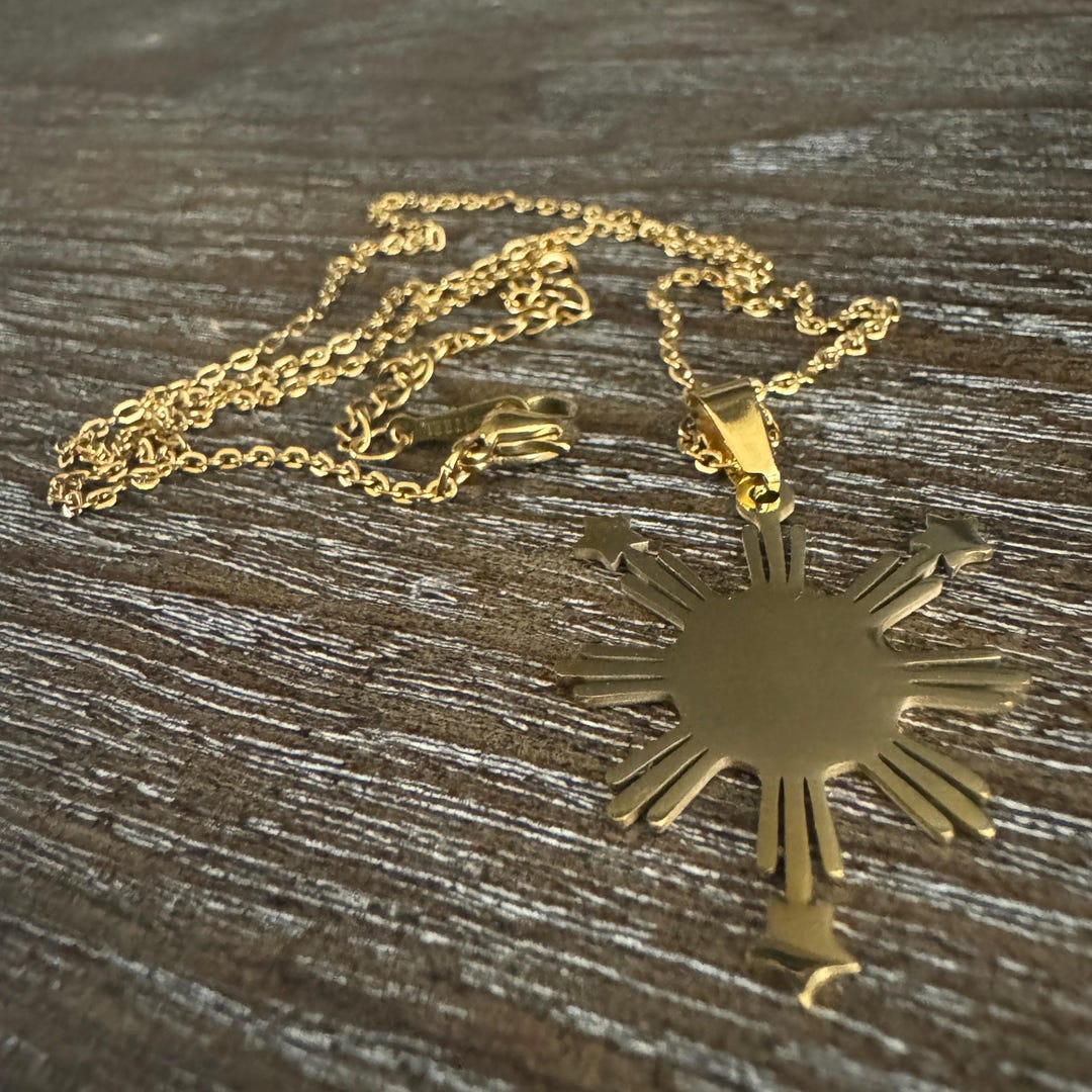 Golden Sun Stainless Steel Filipino the Philippine Islands Pendant ...