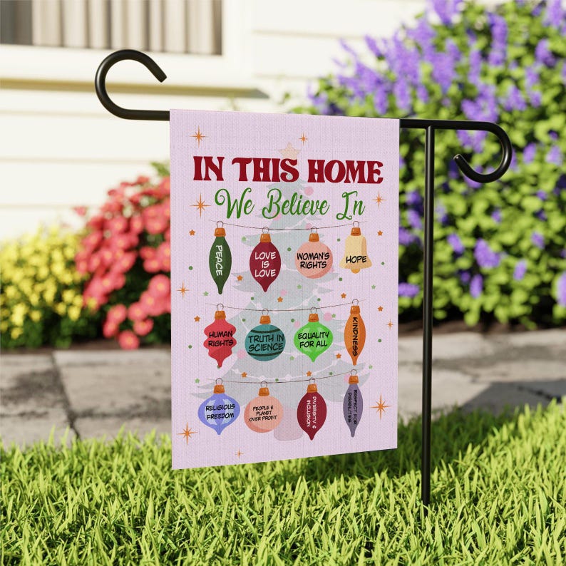 In This Home We Believe in Love Peace Equality Human Rights Garden Flag ...