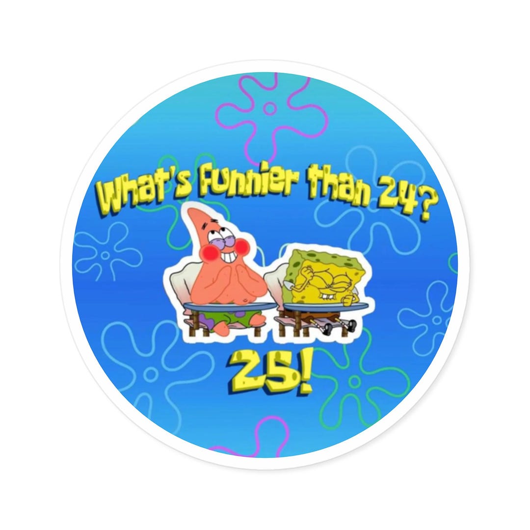 Spongebob Squarepants Round Stickers, Fun Stickers for Kids, Indoor ...
