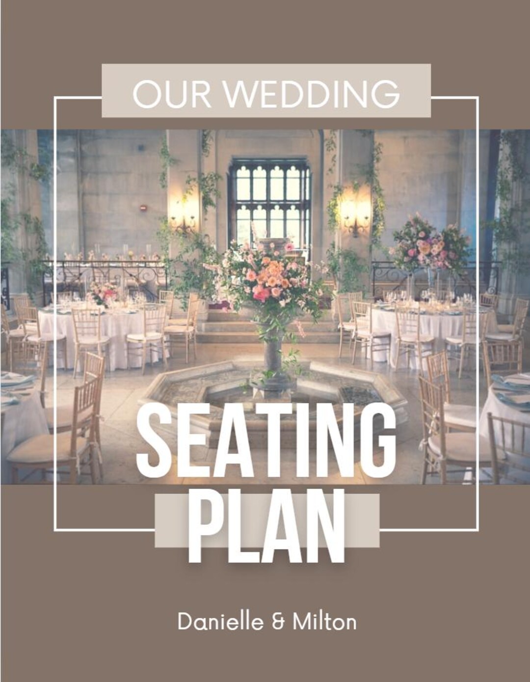 Wedding Seating Chart Template - Etsy