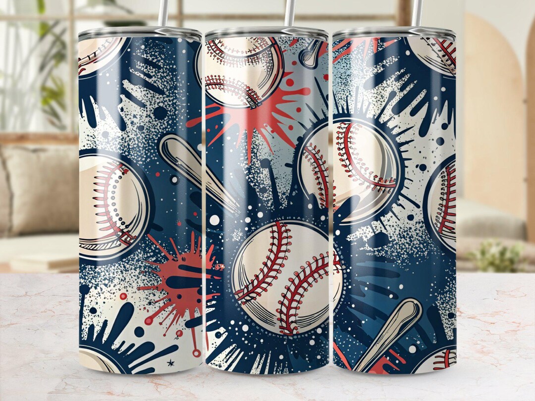 Baseball Tumbler Wrap: Sports Splatter Design (PNG Digital Download) - Etsy