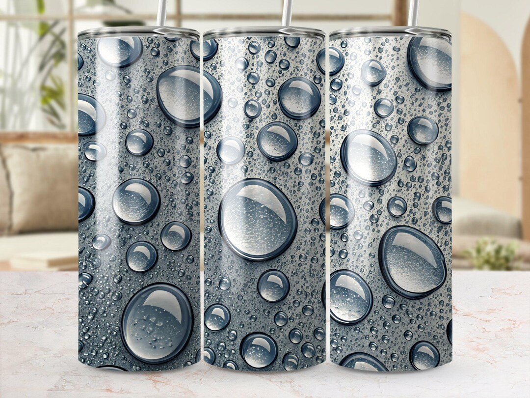 Water Droplets Tumbler Wrap PNG: Realistic Design (digital Download) - Etsy