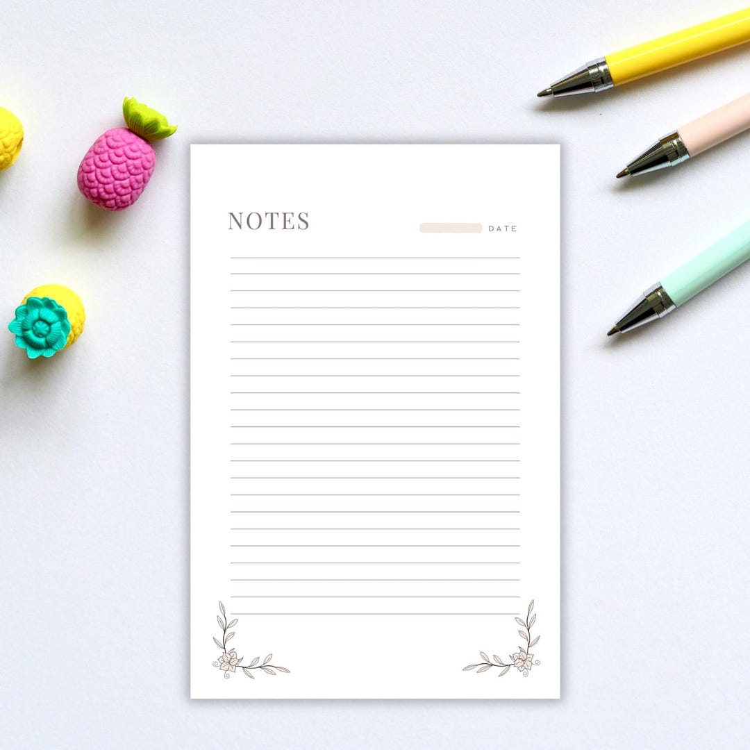 A4 Note - Taking Sheets | 100 Pages | Printable & Digital | Perfect for ...
