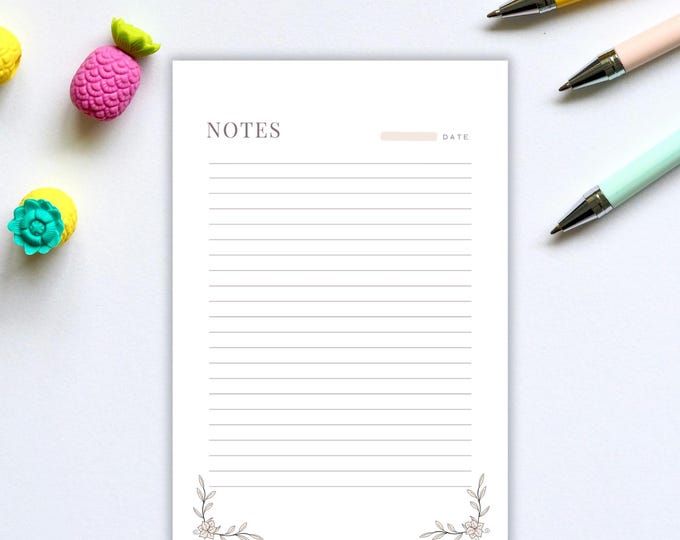 6 Unique Downloadable Note Taking Pages Featuring Coloring Page Margins ...