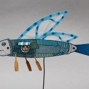 Paper Flying Fish, Moveable Sculpture - Etsy