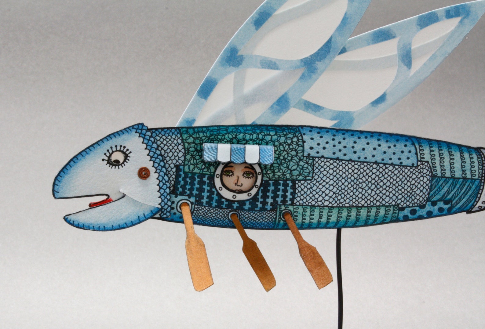 Paper Flying Fish, Moveable Sculpture - Etsy