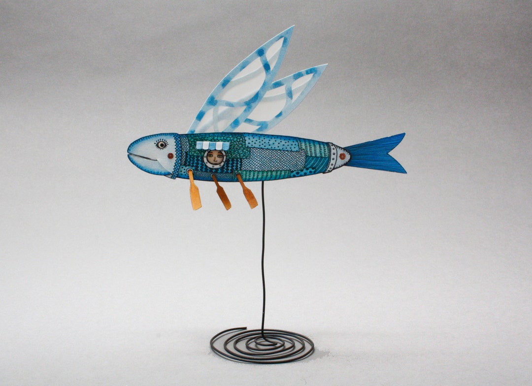 Paper Flying Fish, Moveable Sculpture - Etsy