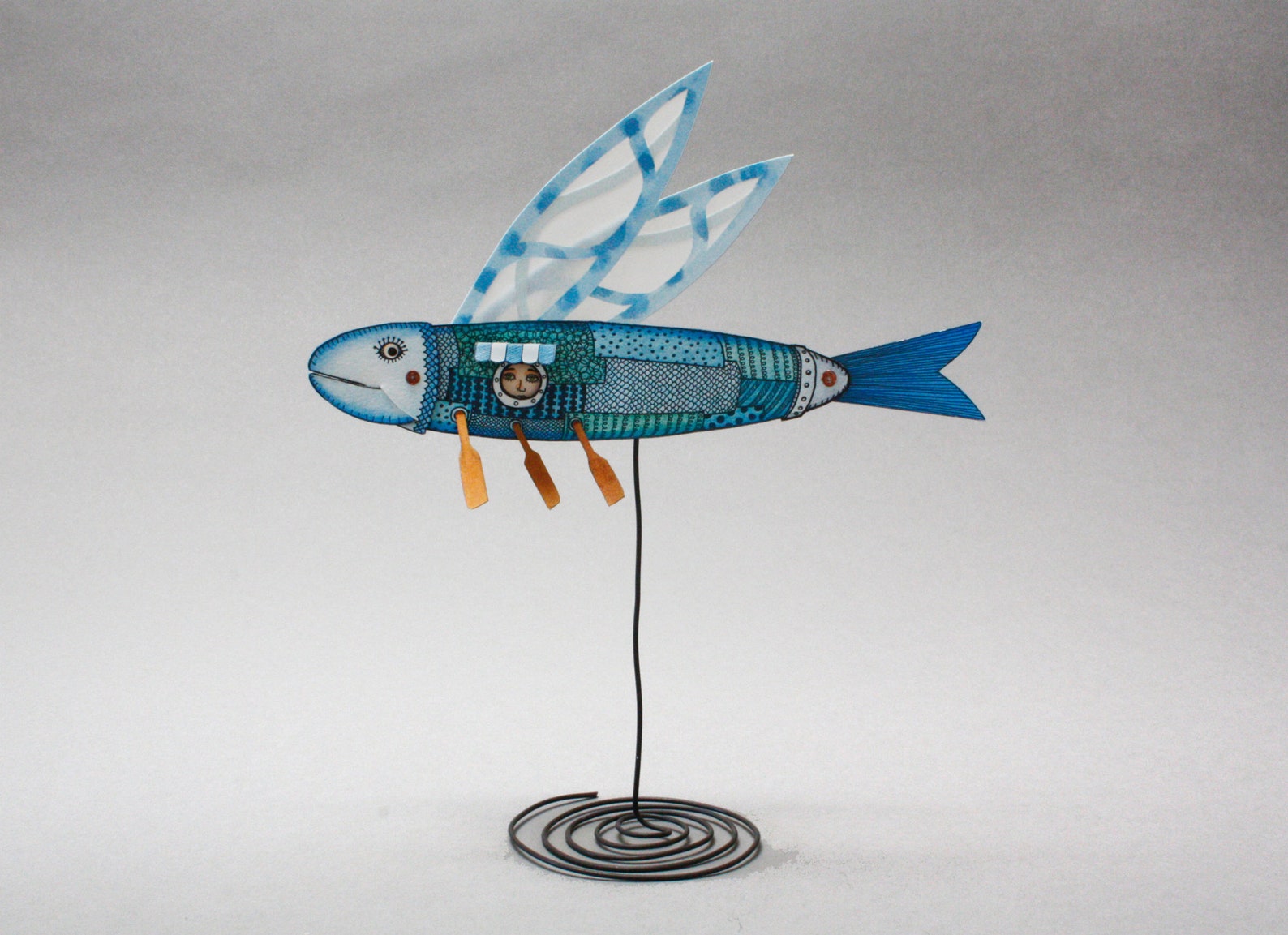 Paper Flying Fish, Moveable Sculpture - Etsy