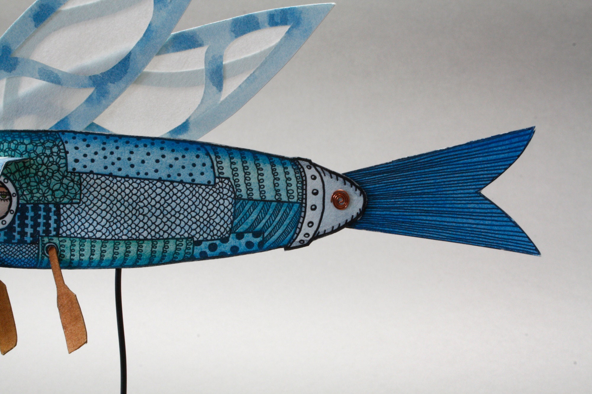 Paper Flying Fish, Moveable Sculpture - Etsy