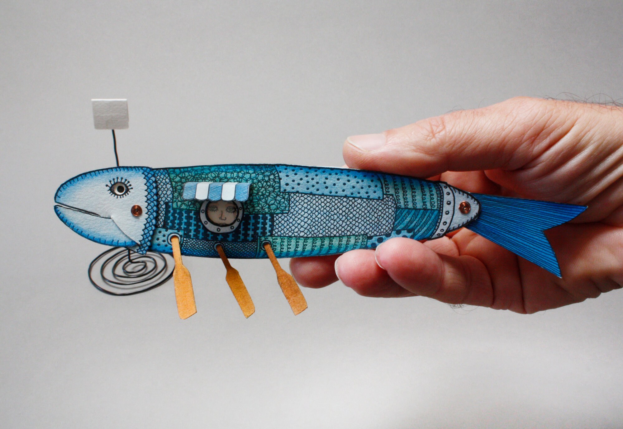 Paper Flying Fish, Moveable Sculpture - Etsy