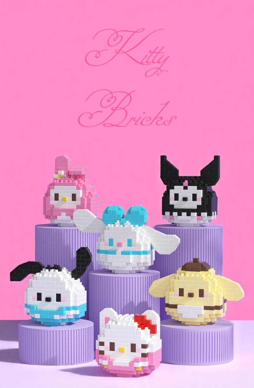 Sanrio Bricks Figure | Hello Kitty, Kuromi, My Melody, Cinnamoroll ...