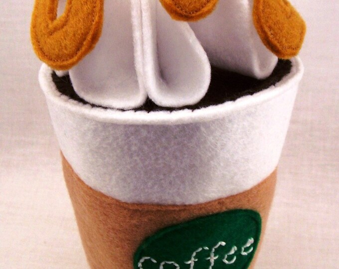 Felt Coffee House/ Hot Chocolate Play Set - Customizable Coffee Cup ...
