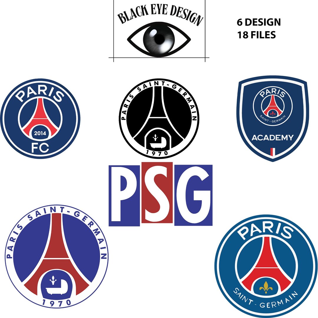 Paris PSG Svg-png-pdf Bundle Big Pack Birthday Party Cartoon Sticker ...