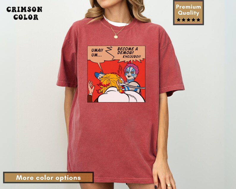 Comfort Colors Rengoku Vs Akaza Meme Shirt, Demon Slayer Shirt, Become ...
