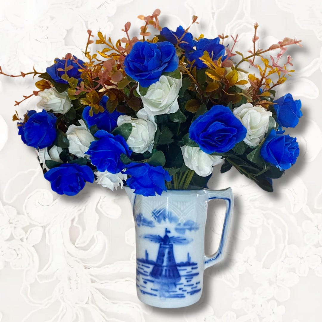 Delft Blue and White Lighthouse Pitcher Vase - Etsy