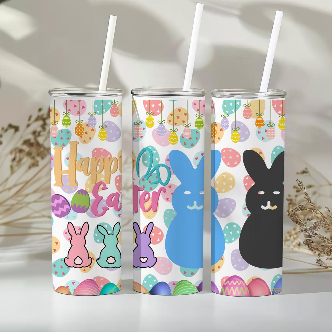 Easter Bunny Skinny Tumbler, 20oz - Custom Gift for Easter, Bunny Theme ...