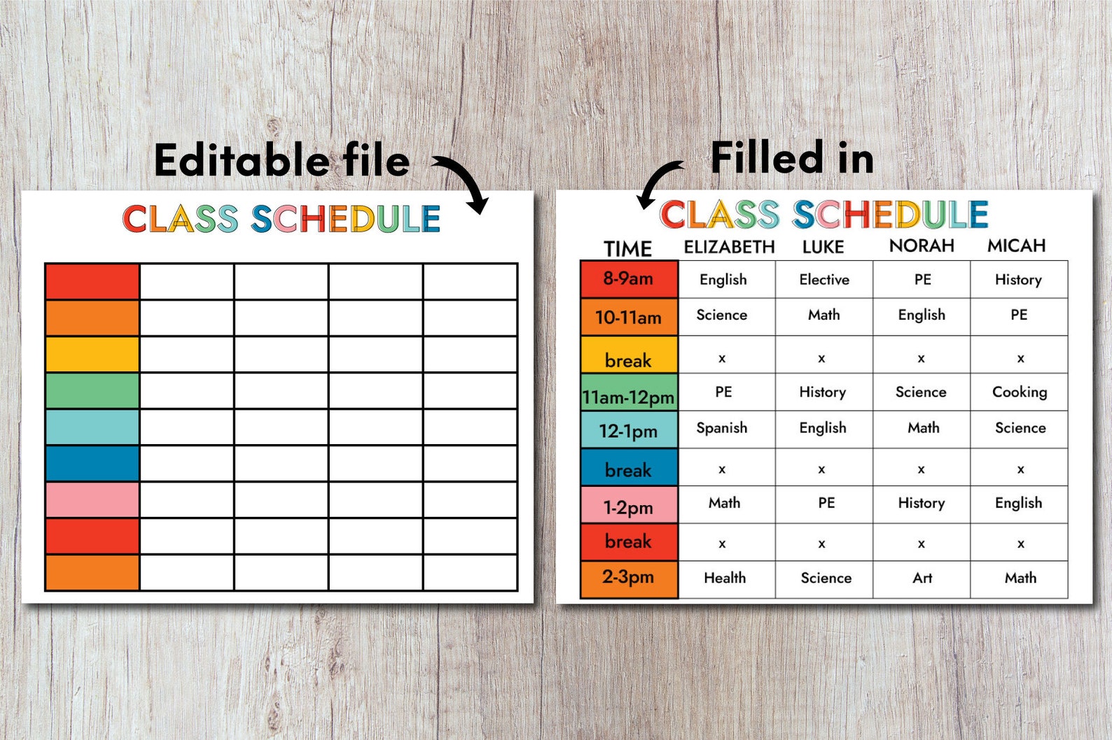 Distance Learning Schedule Template Homeschool Schedule - Etsy Canada