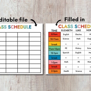 Distance Learning Schedule Template, Homeschool Schedule, Daily ...