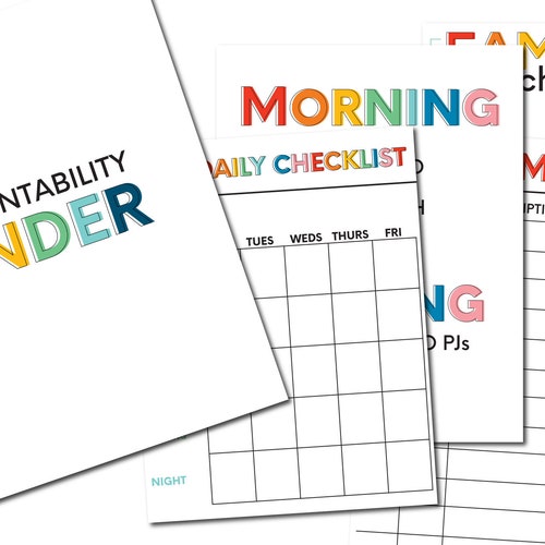 Printable Accountability Binder Editable - Etsy