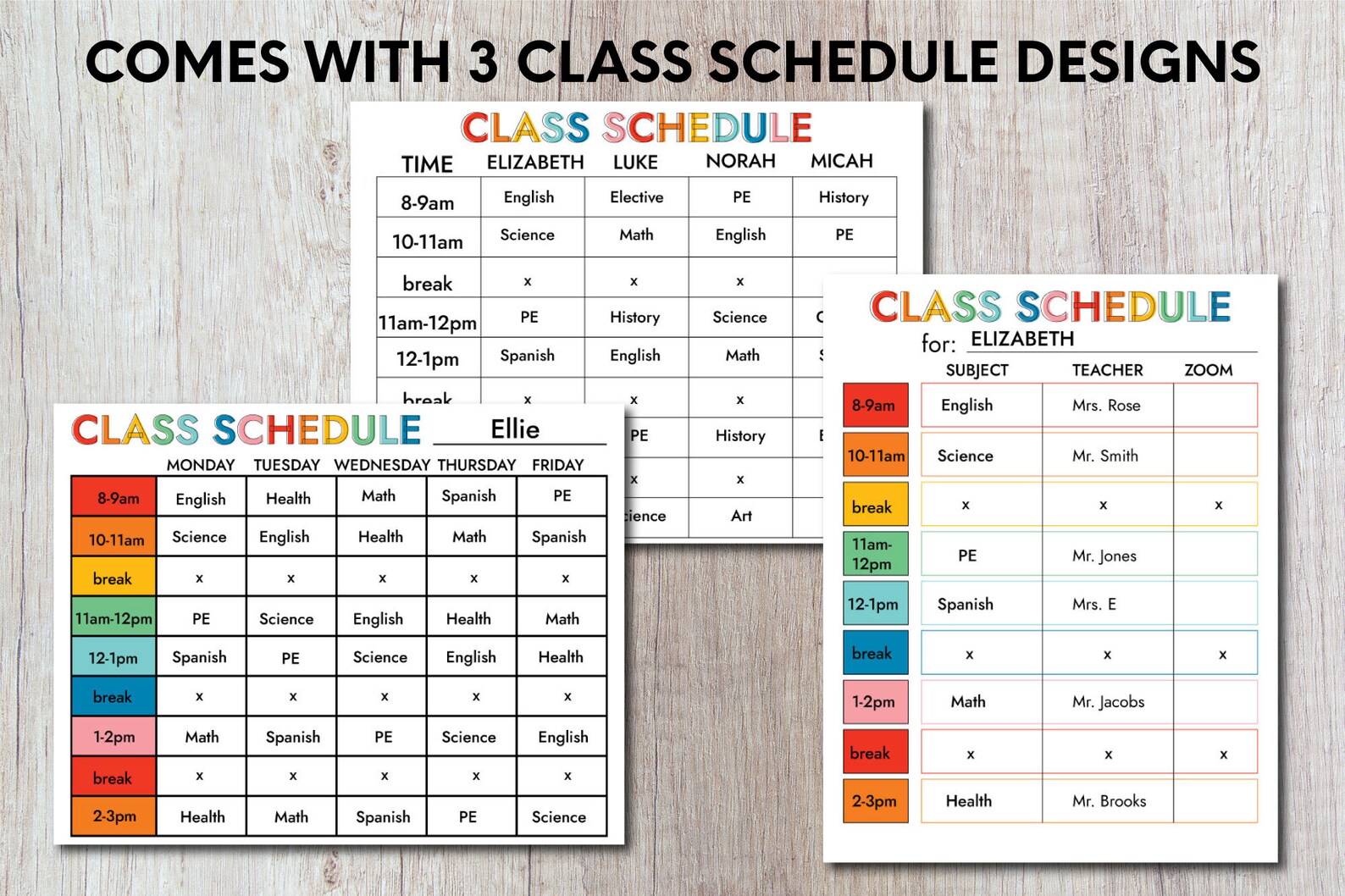Distance Learning Schedule Template Homeschool Schedule - Etsy Canada
