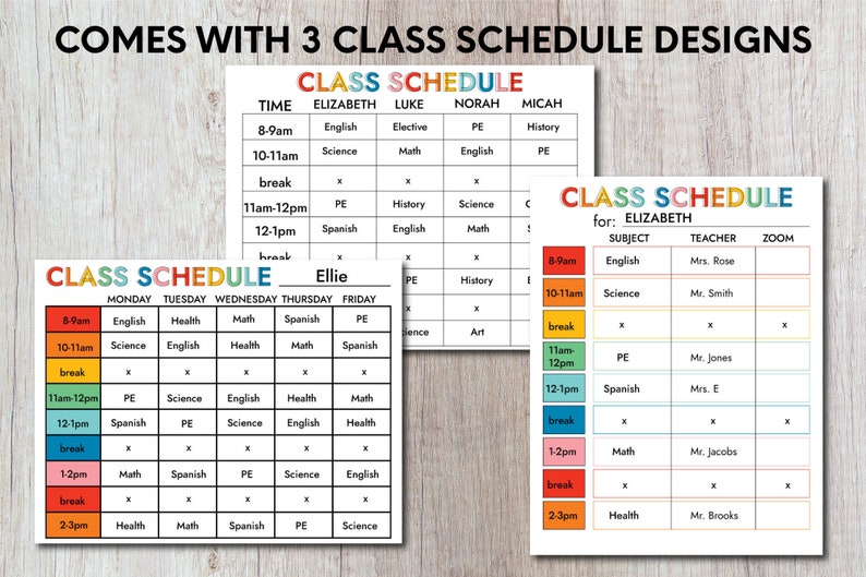 Distance Learning Schedule Template Homeschool Schedule - Etsy Canada
