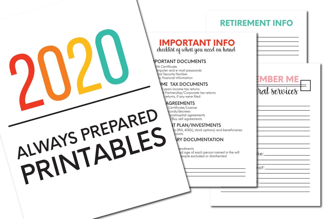 Always Prepared Editable - Etsy