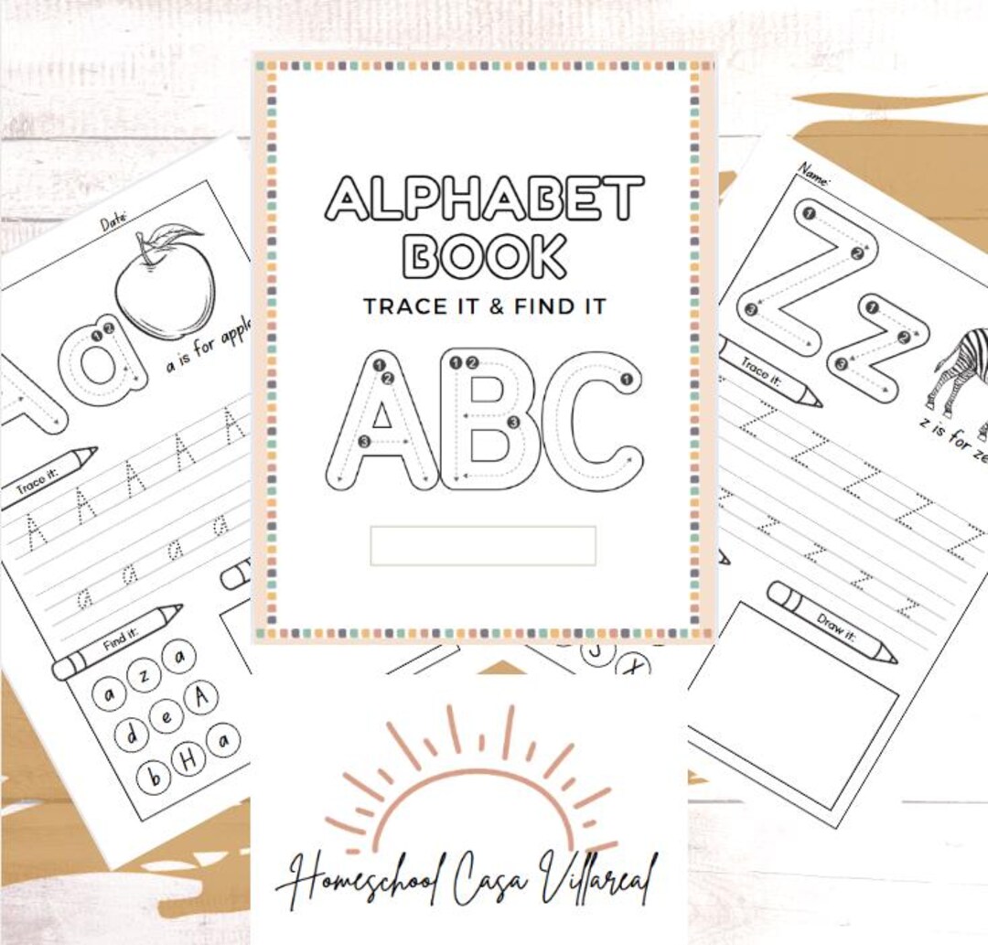 Uppercase and Lowercase Trace Find It Draw It - Etsy