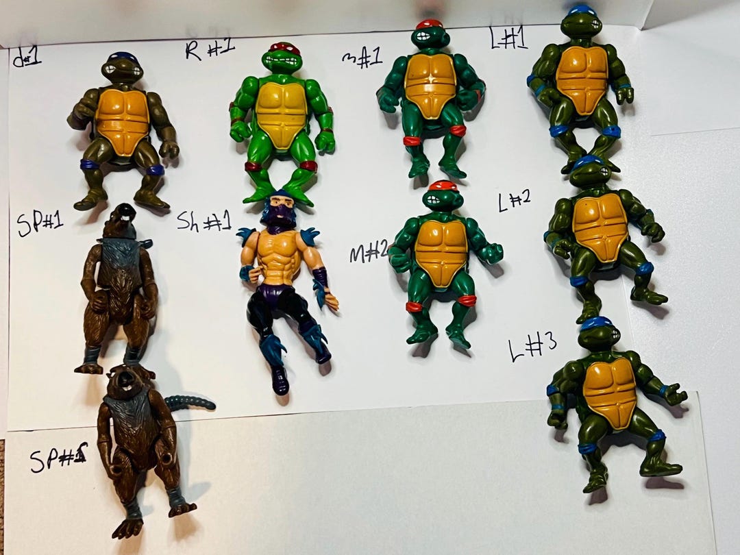 TMNT Teenage Mutant Ninja Turtles - Choose/pick Your Own Figure - 1988 ...