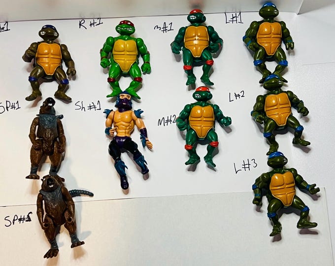TMNT Teenage Mutant Ninja Turtles - Choose/pick Your Own Figure - 1988 ...