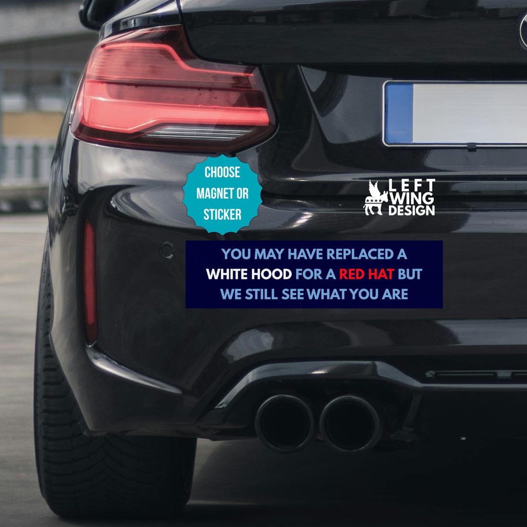 Anti Maga Bumper Sticker Magnet Liberal Democrat Political Progressive ...
