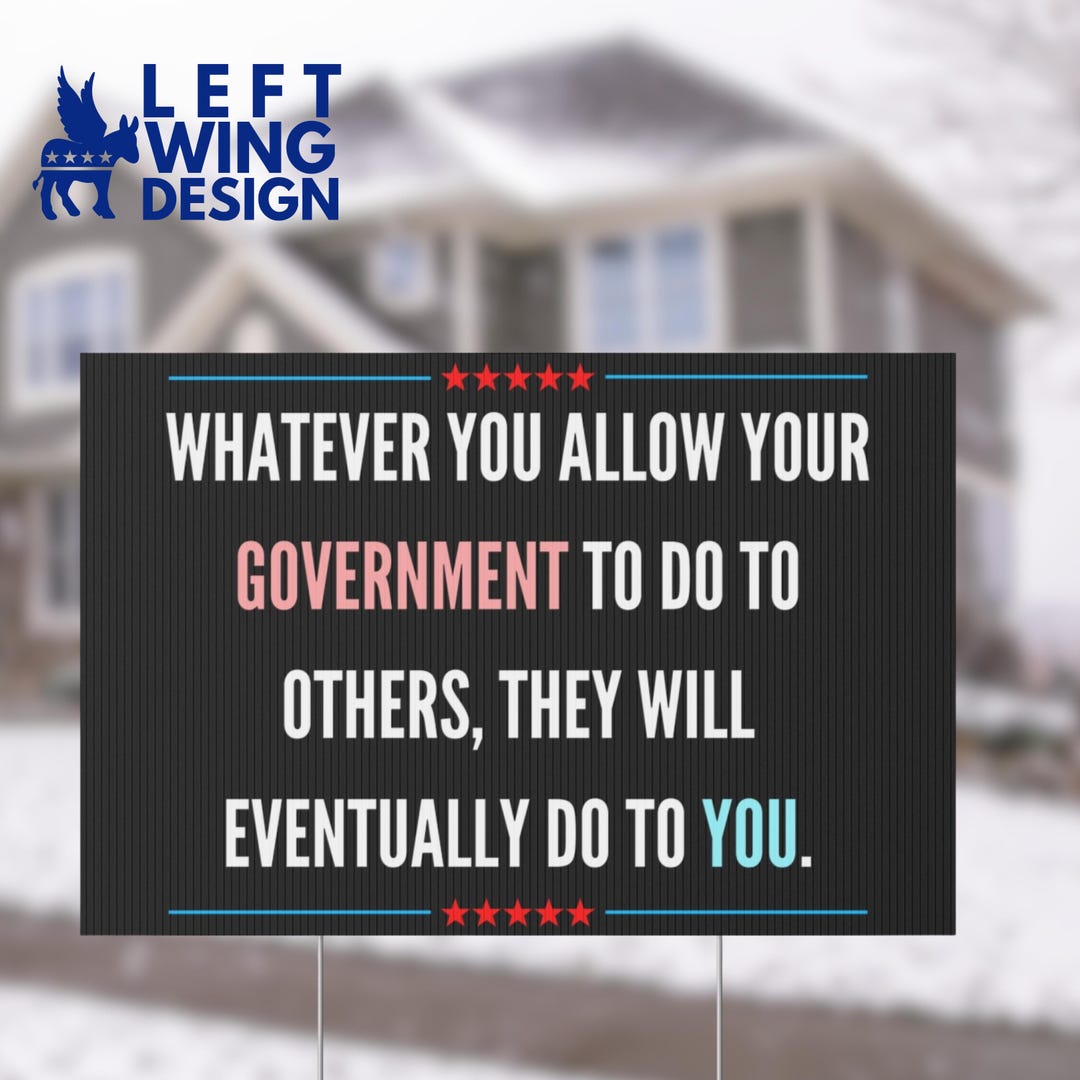 Corrupt Government Yard Sign Anti Trump Republican MAGA Human Rights ...