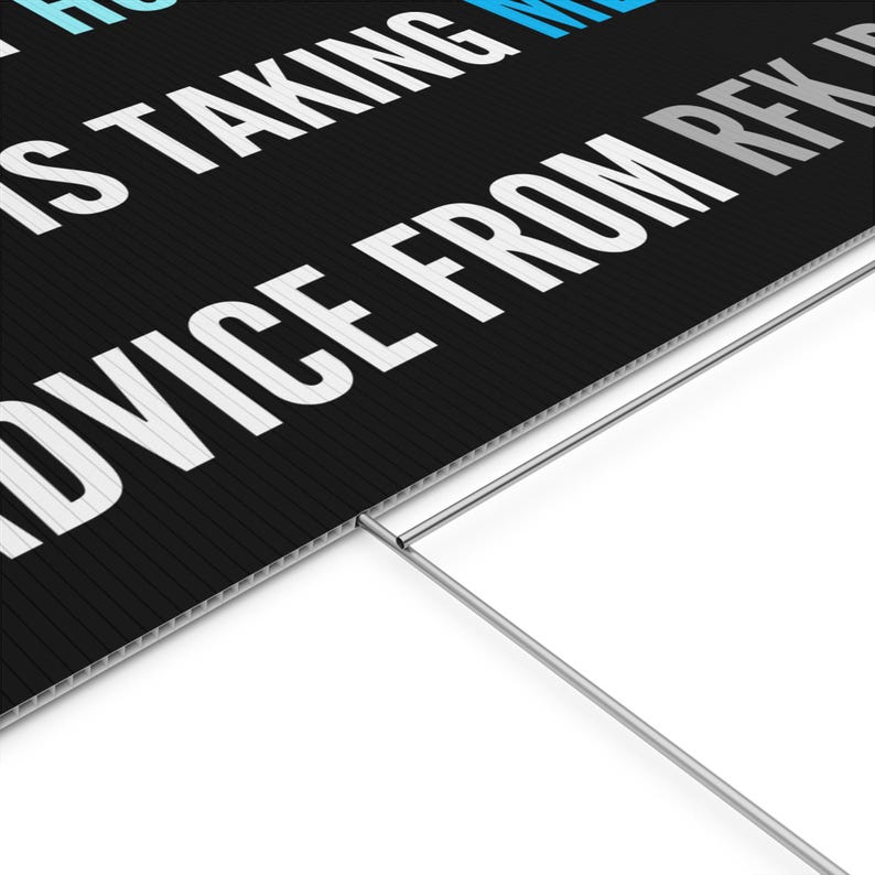 Anti RFK Jr. Yard Sign America Christian Nationalists Anti Trump Medial ...