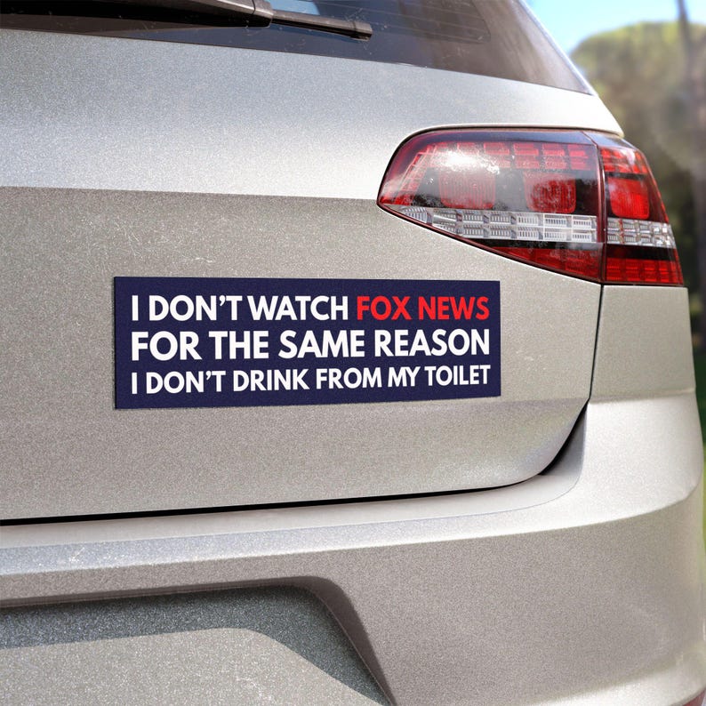 Funny Anti Trump MAGA Media Bumper Sticker Magnet Liberal Anti ...