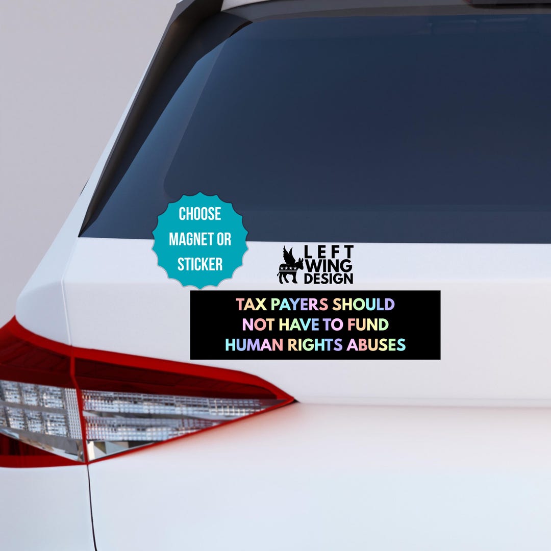 Anti ICE Genocide Bumper Sticker Car Magnet Anti Trump MAGA FDT Israel ...