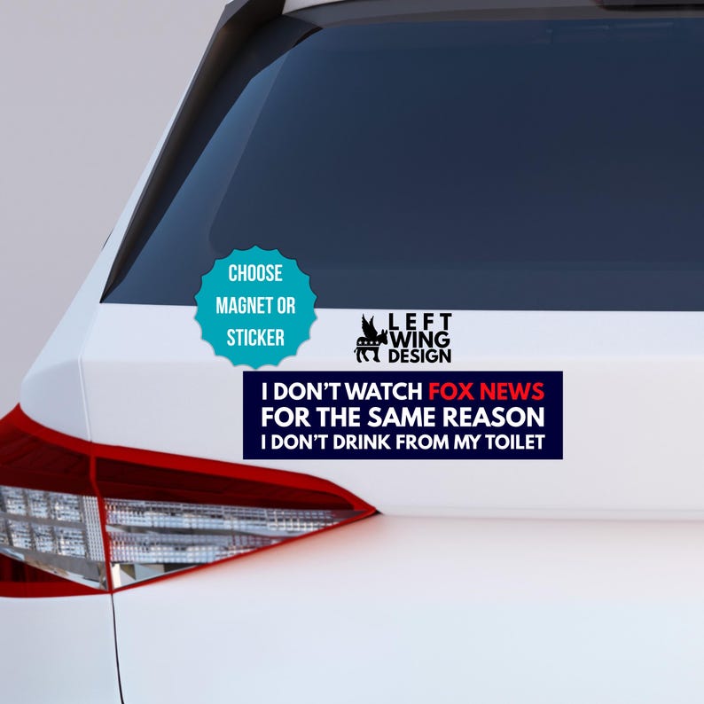 Funny Anti Trump MAGA Media Bumper Sticker Magnet Liberal Anti ...