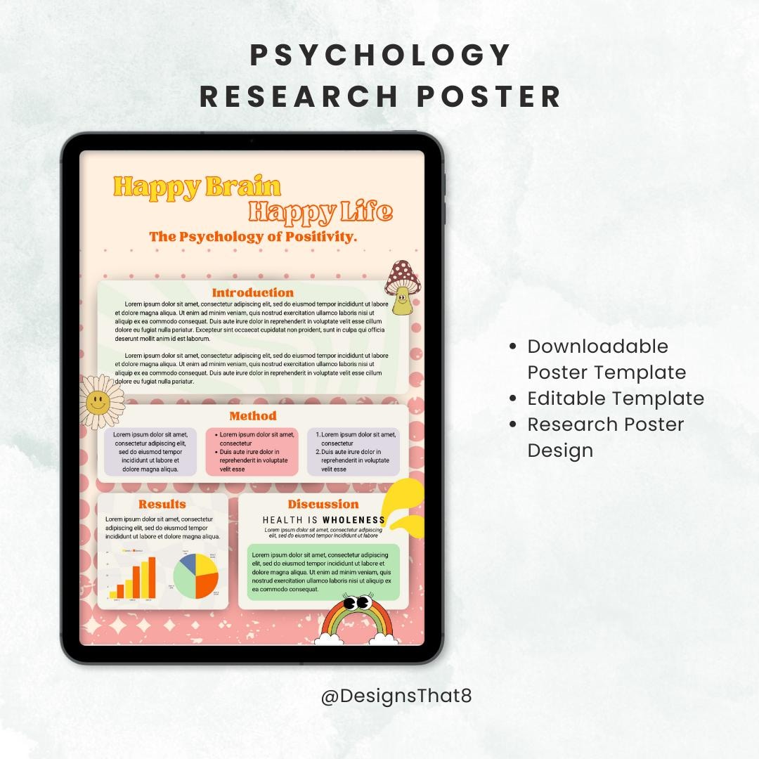 A0 Poster Template, Academic Research Poster, Psychology Thesis Poster ...