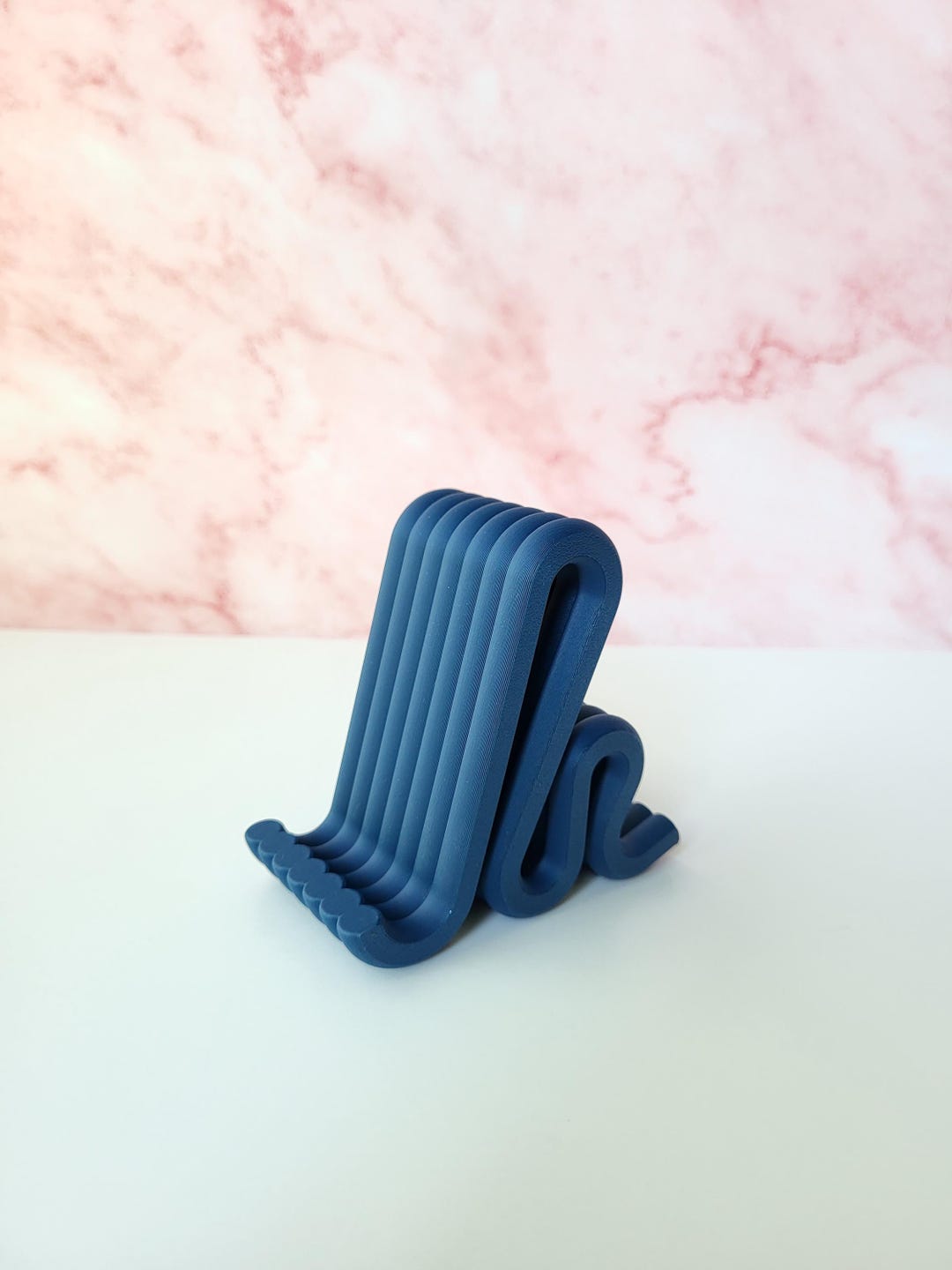 Modern Wavy Phone Stand, Minimalist Desk Organizer - Etsy