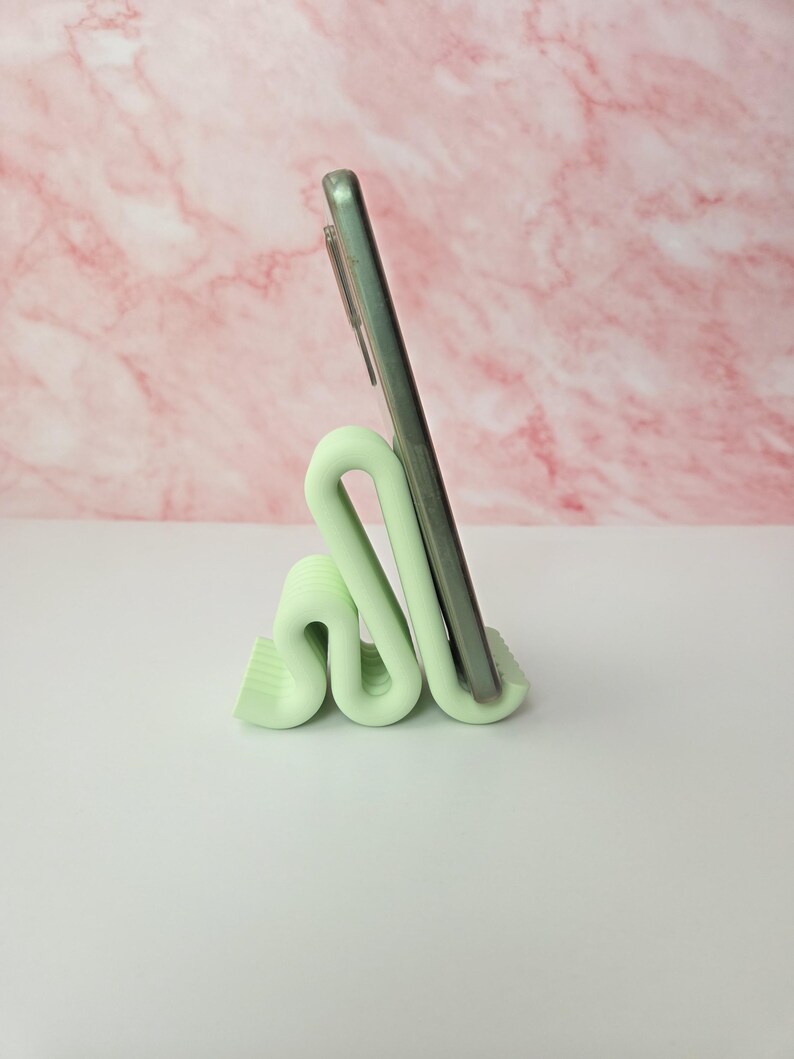 Modern Wavy Phone Stand, Minimalist Desk Organizer - Etsy