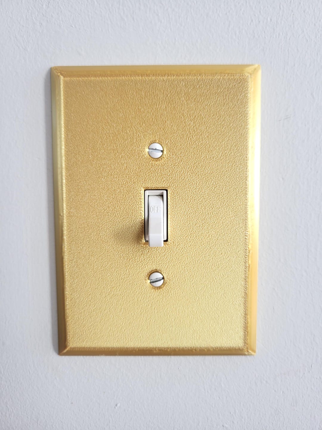 Golden Light Switch Cover, Wall Plate Cover, Mid Century Modern, Unique ...