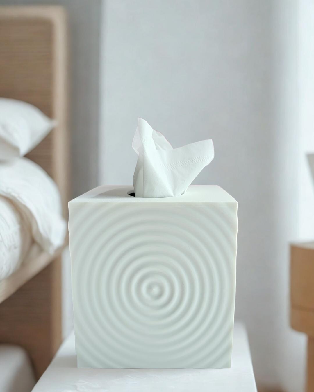 Ripple Effect Tissue Box Cover: Modern Minimalist Decor, 25+ Colors, - Etsy