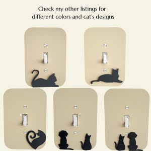 Light Switch Cover With Cat Accent, Wall Plate Cover, Mid Century ...