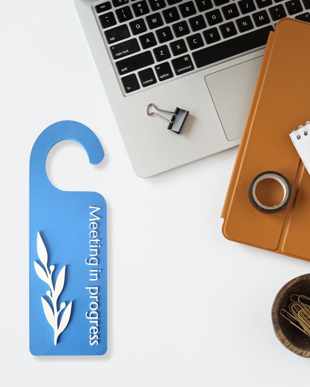 Meeting in Progress Door Hanger - Door Handle Sign, Do Not Disturb Sign ...