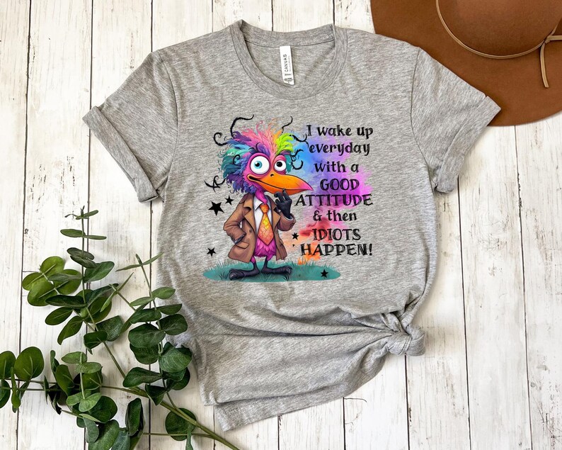 Crazy Bird PNG With Googly Eyes Funny Quote 'I Wake up Everyday With a ...